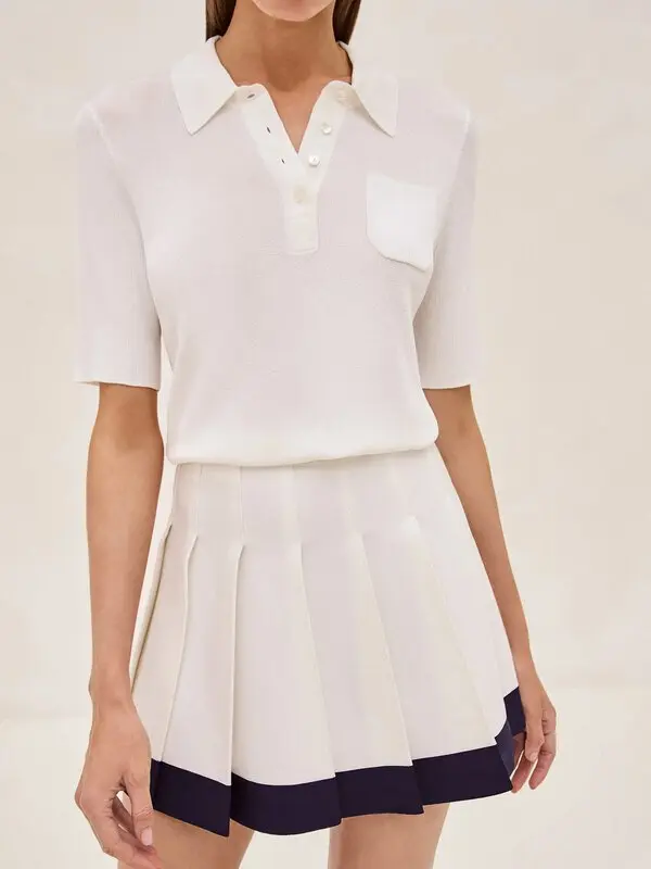 Alexis Paulo Polo Top - White
