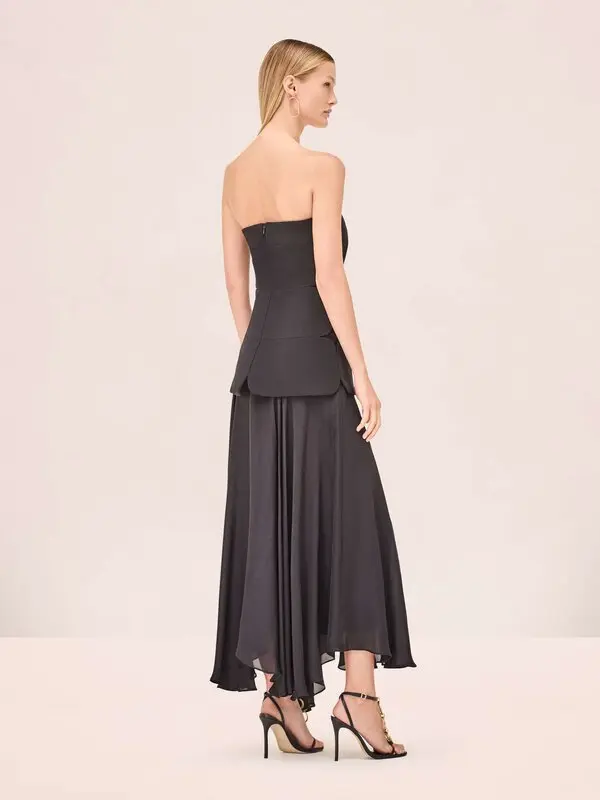 Alexis Rasha Strapless Midi Dress - Black