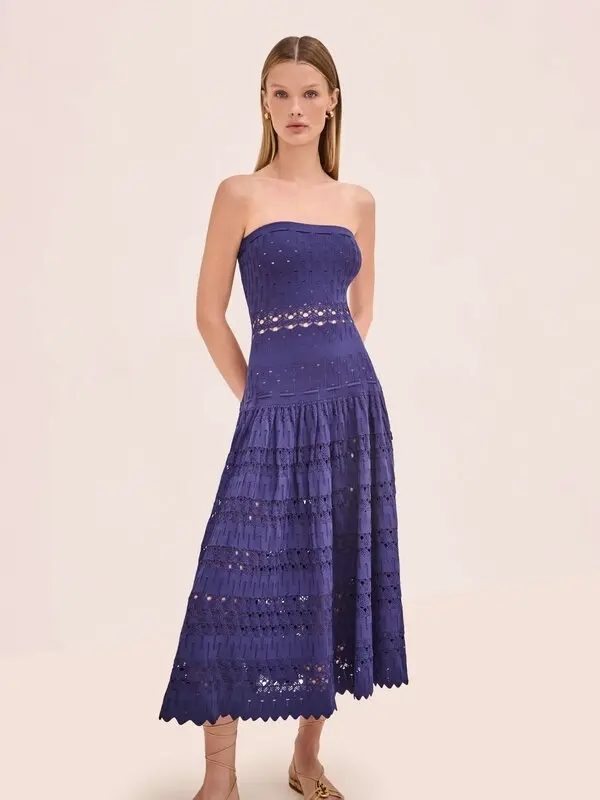 Alexis Payge Strapless Dress - Navy Blue