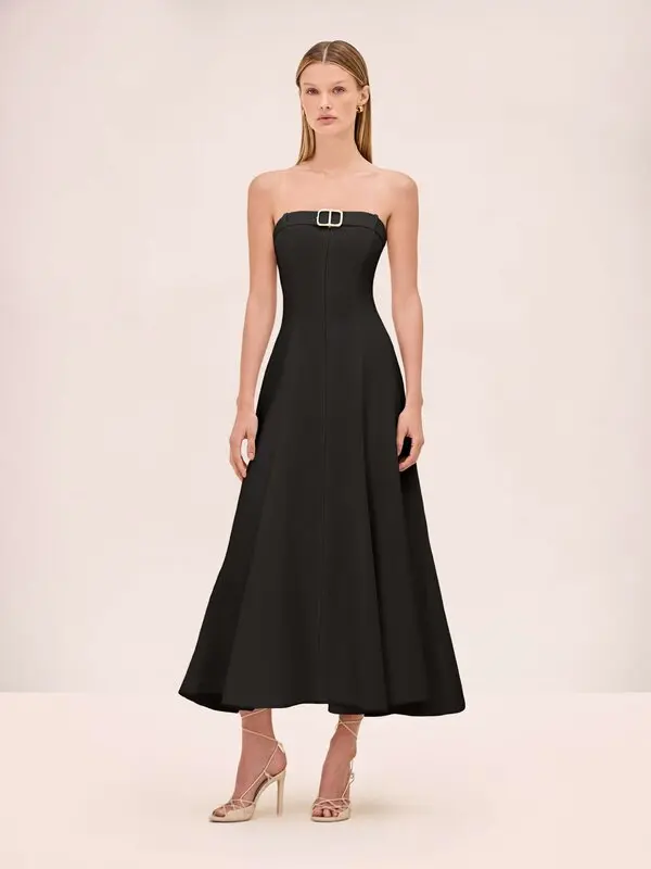 Alexis Pearse Strapless A-line Dress - Black