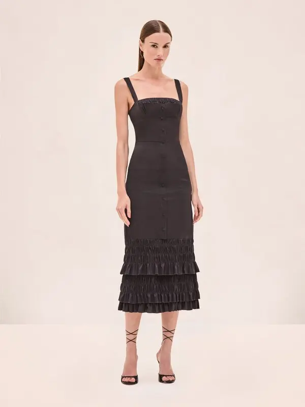 Alexis Atalya Midi Dress - Black
