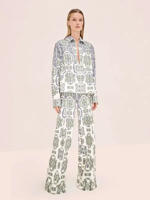 Alexis Salerno Printed Wide Leg Trouser