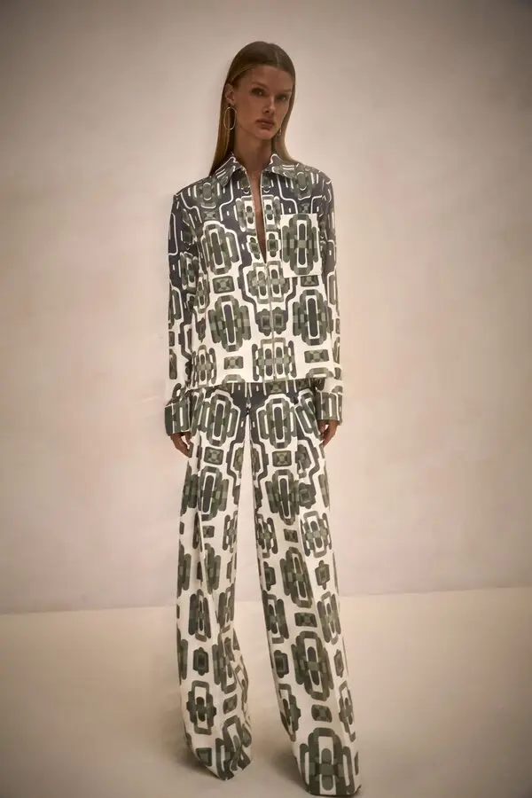 Alexis Salerno Printed Wide Leg Trouser