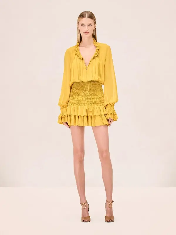Alexis Sicily Mini Dress - Saffron