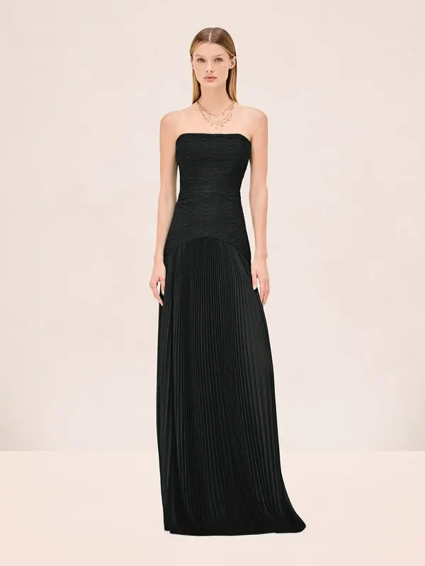 Alexis Sunniva Strapless Gown - Black