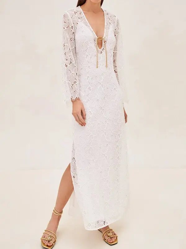 Alexis Sariyah Dress With Plunging Neckline And Bell Sleeves