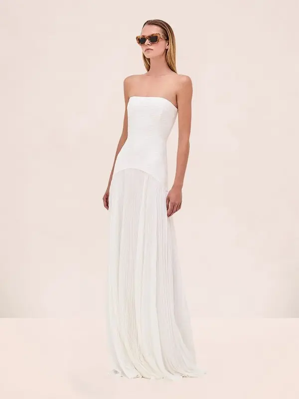 Alexis Sunniva Strapless Drop-Waist Dress - Blue | Editorialist