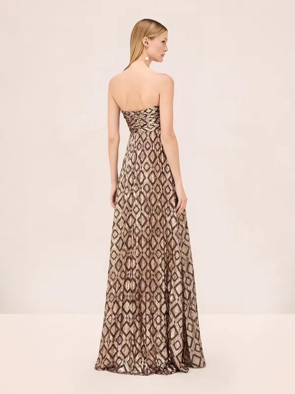 Alexis Soleil Strapless Gown - Cordovan