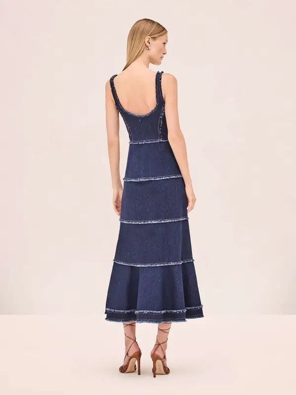 Alexis Stefania Strapless Fringe Dress