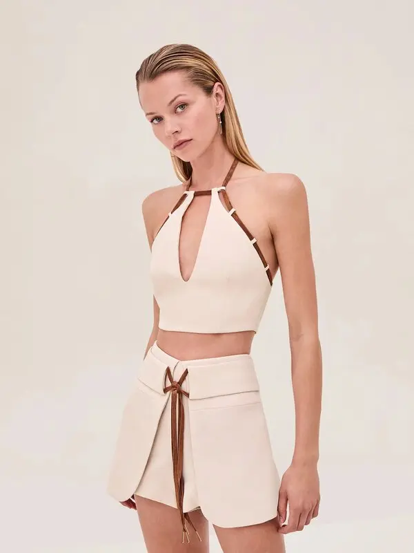 Alexis Saya Halter Crop Top