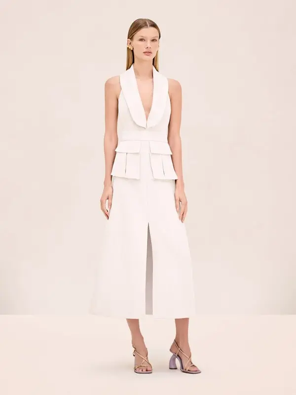 Alexis Sessile Midi Dress - Blanc
