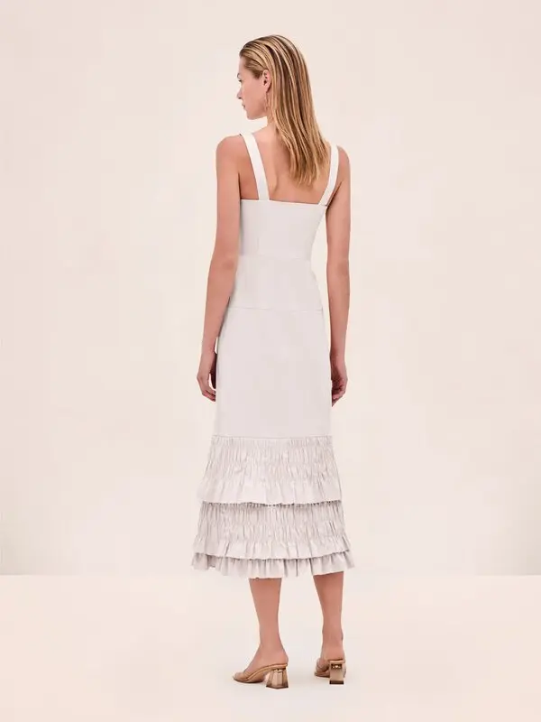 Alexis Atalya Cotton Poplin Midi Dress - White