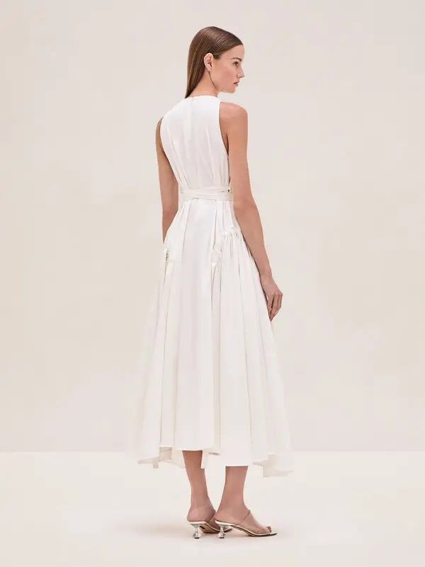 Alexis Versaille Cotton Poplin Midi Dress