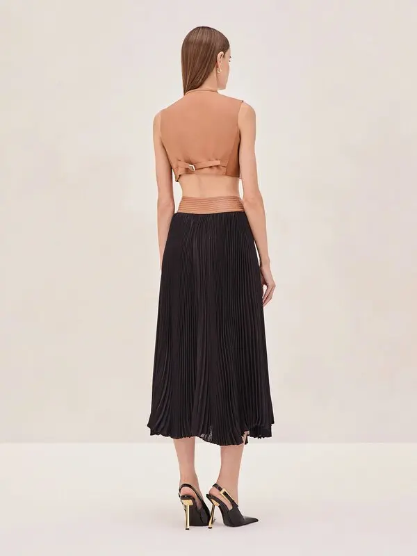 Alexis Tansia Pleated Midi Skirt