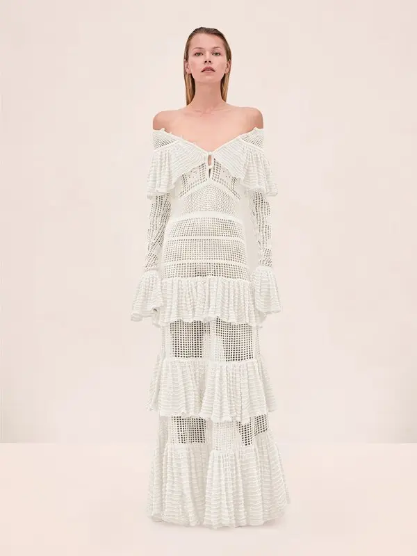 Alexis Carmen Knit Dress - Ivory
