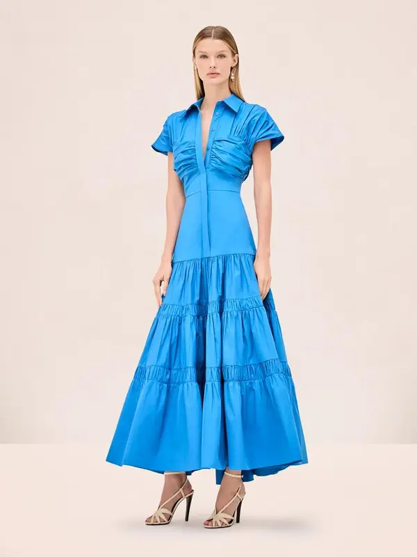 Alexis Carosini Tiered Midi Dress - Cerulean