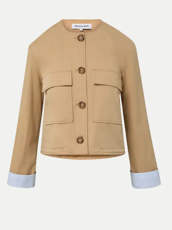 Veronica Beard Gala Cropped Utility Jacket