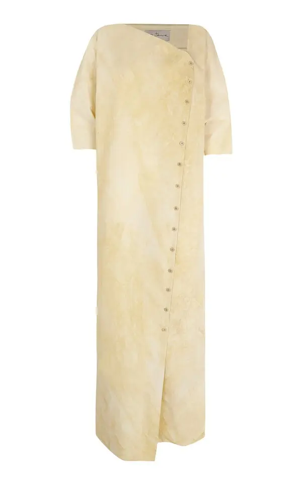 CORTANA Isla Asymmetrical Cotton Maxi Dress