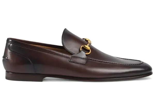 Gucci Jordaan Leather Loafer - Brown