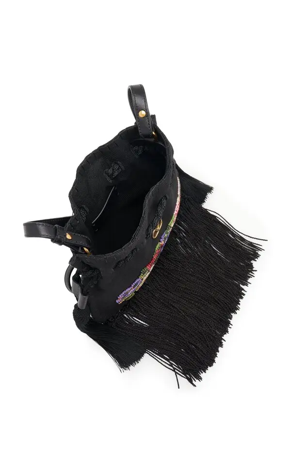 Valentino Garavani Nellcôte Linen Drawstring Bag