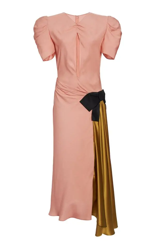Valentino Garavani Draped Sable Midi Dress