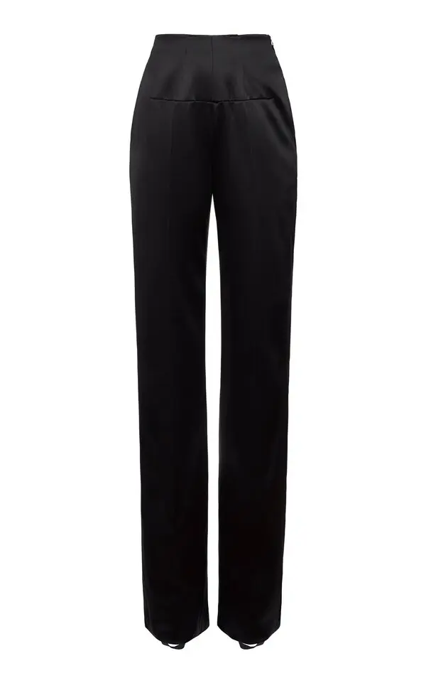 Valentino Garavani Straight-leg Silk-blend Pants