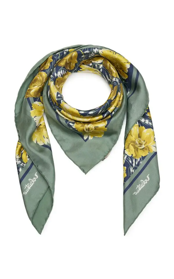 Valentino Garavani Printed Silk Scarf - Yellow