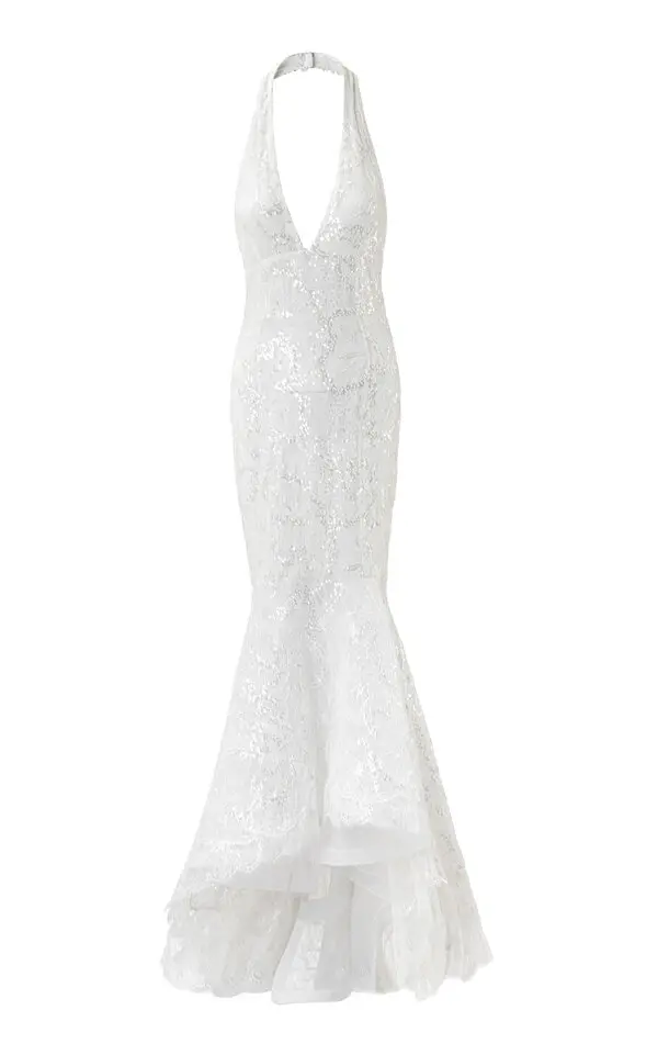 LA FUORI Moonveil Fishtail Midi Dress