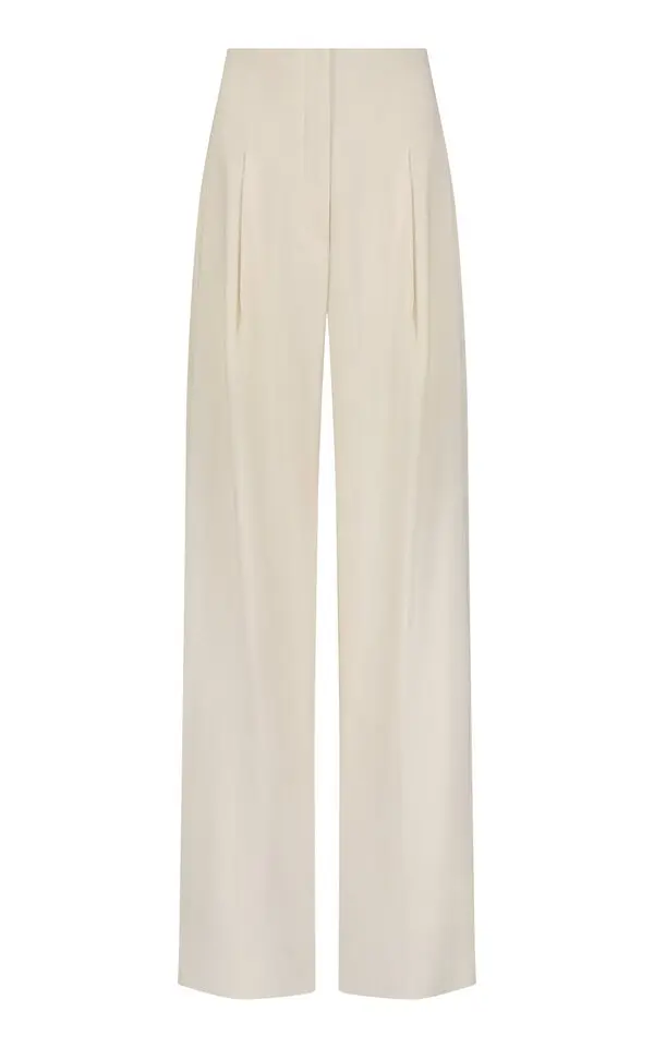 Lela Rose Linen Blend Pleated Trousers