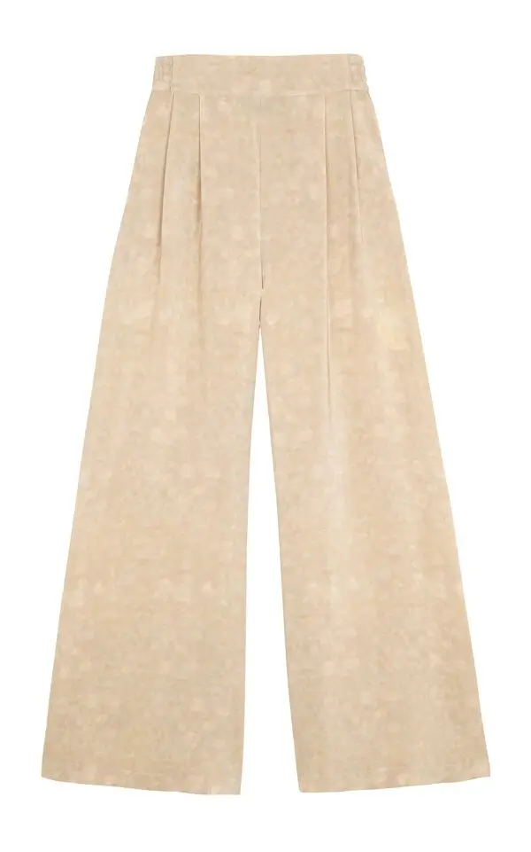 CORTANA Ada Silk Wide-leg Pants