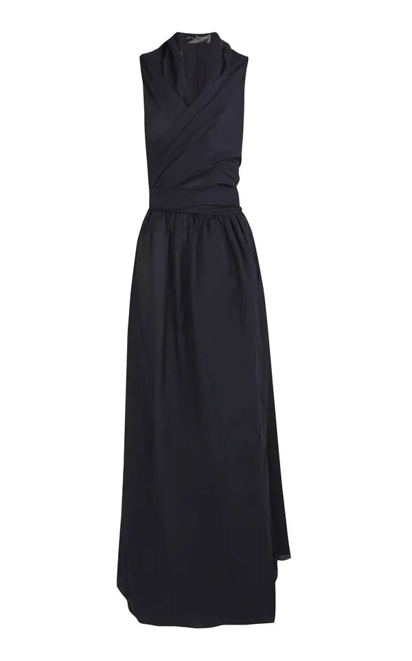 CORTANA Mar Drop-waist Wrap Maxi Dress