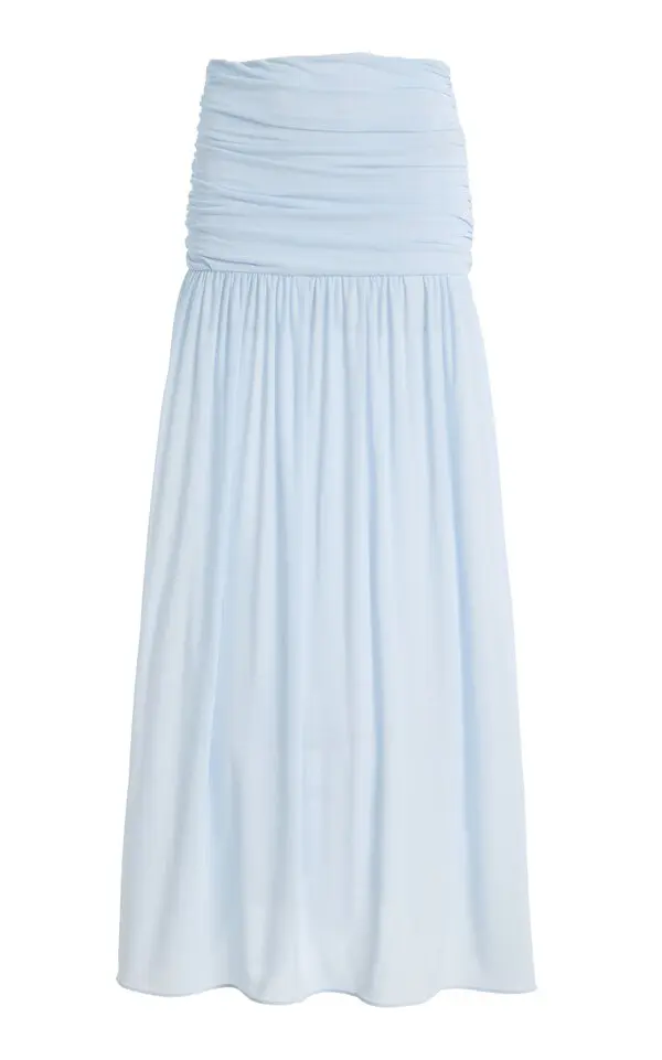 MORE NOIR Nova Jersey Skirt - Blue