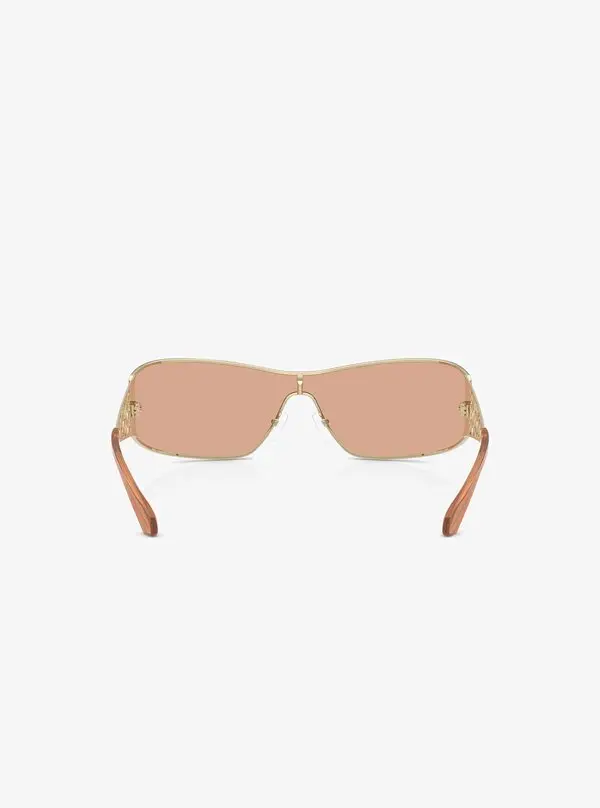 Michael Kors Melbourne Shield Sunglasses - Gold