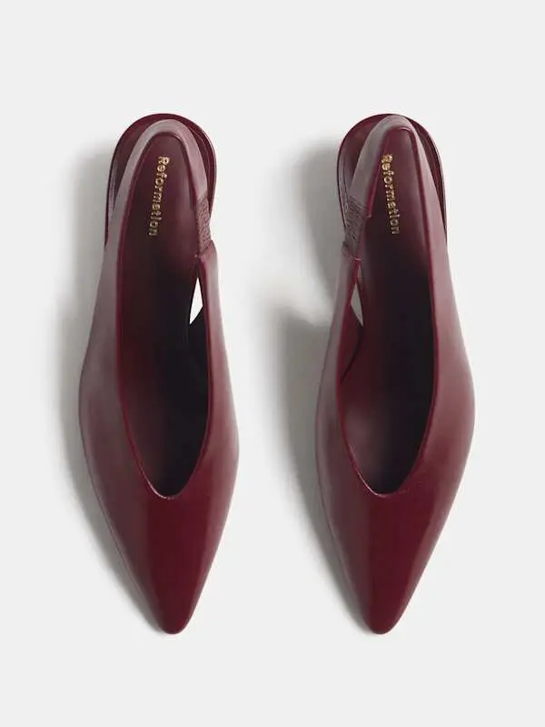 REFORMATION Calista Slingback Heel - Red