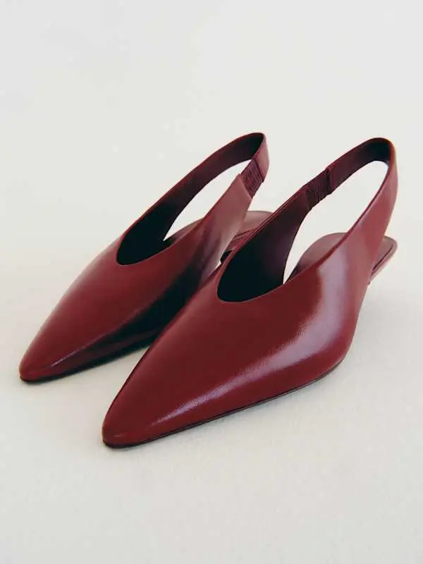 REFORMATION Calista Slingback Heel - Red