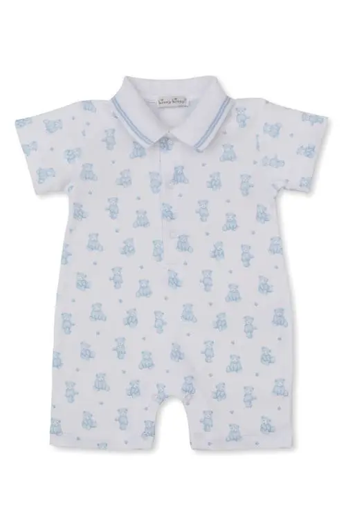 KISSY KISSY Bear Print Romper - Light Blue