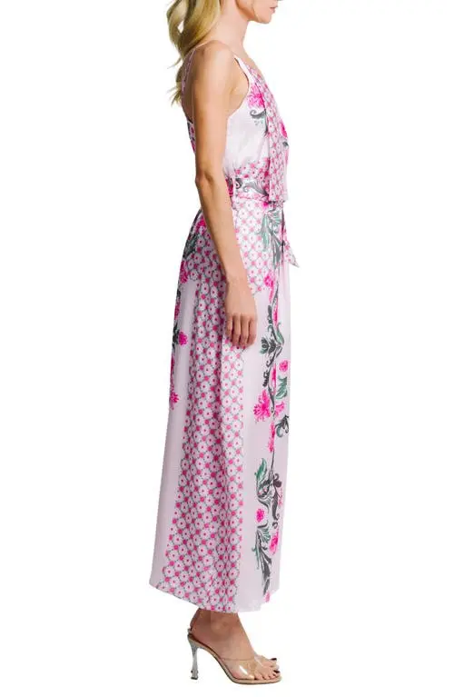 CIEBON Clillian Floral Print Faux Wrap Dress