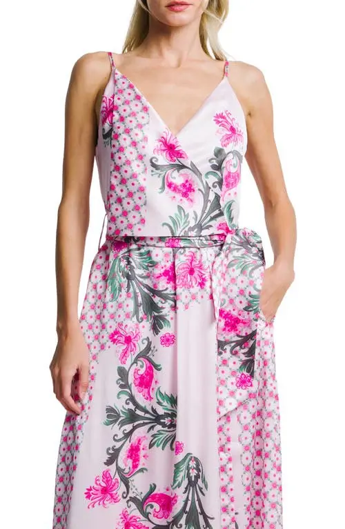 CIEBON Clillian Floral Print Faux Wrap Dress