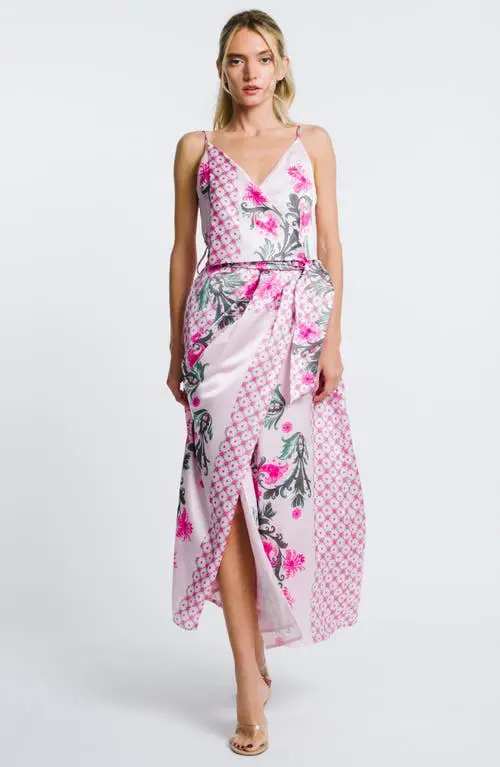 CIEBON Clillian Floral Print Faux Wrap Dress