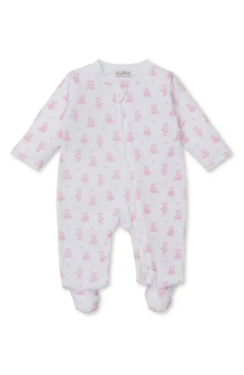 KISSY KISSY Print Pima Cotton Footie - Pink