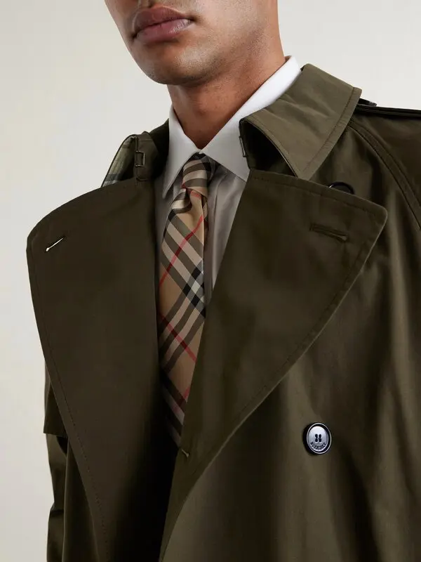 Burberry Archive Checked Silk-twill Neck Tie - Neutrals
