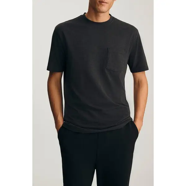MAVI Slub Jersey Pocket T-shirt - Pirate Black