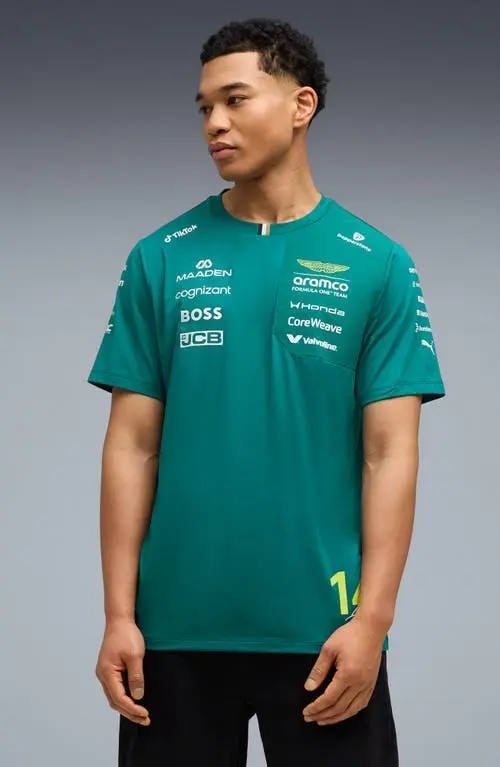 PUMA X Amf1 Fernando Alonso Replica Performance Graphic T-shirt - Green Lux
