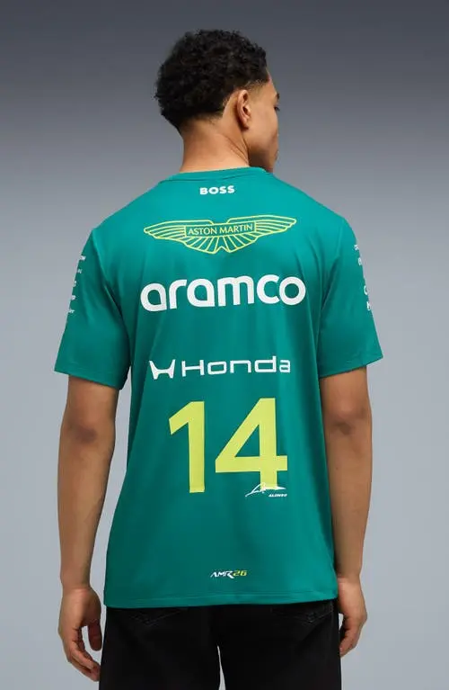 PUMA X Amf1 Fernando Alonso Replica Performance Graphic T-shirt - Green Lux