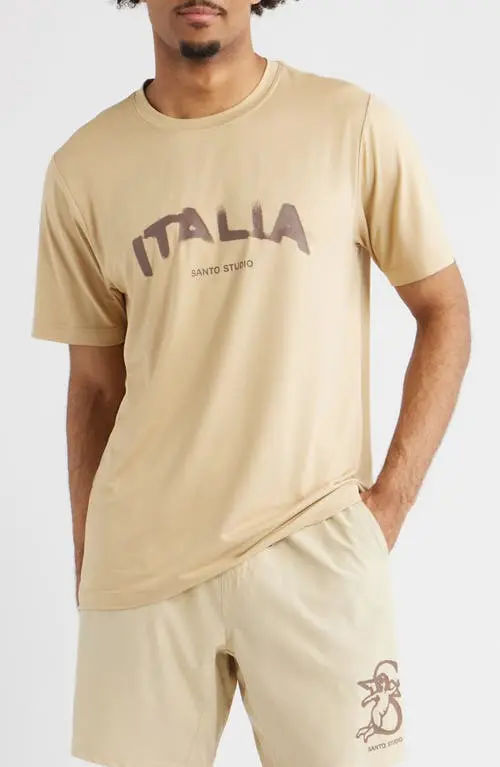 SANTO STUDIO Italia Graphic T-shirt - Calm Brown