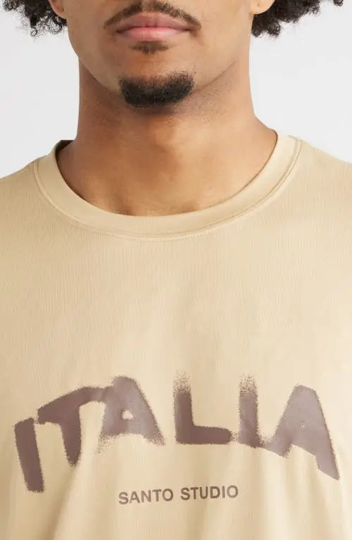 SANTO STUDIO Italia Graphic T-shirt - Calm Brown