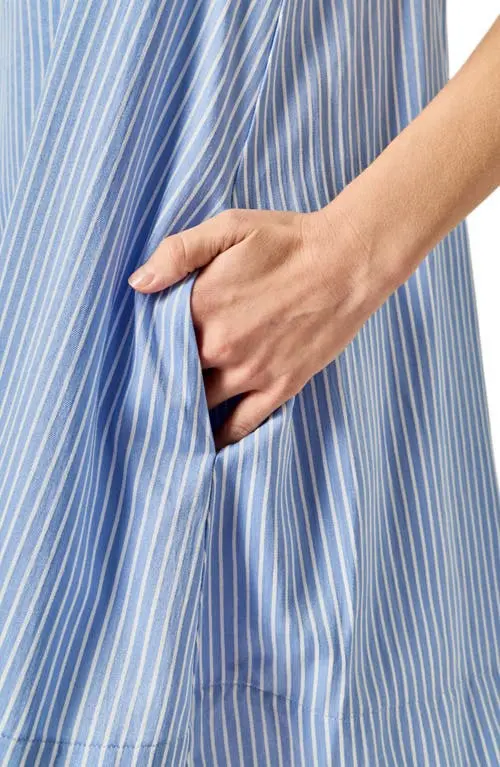 English Factory Stripe A-line Mini Dress