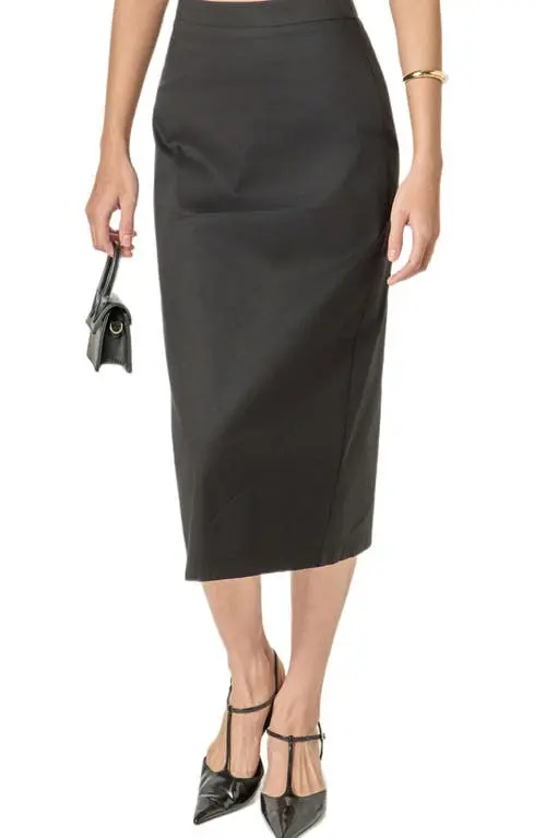 English Factory High Waist Column Midi Skirt