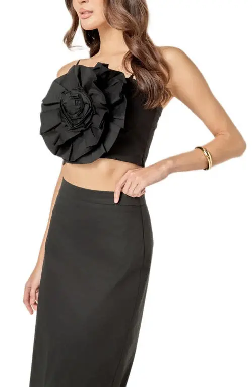 English Factory High Waist Column Midi Skirt
