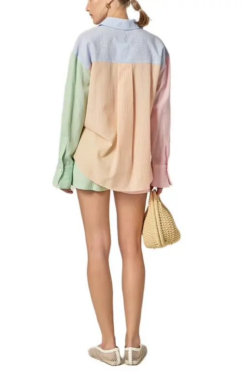 English Factory Colorblock Stripe Pull-on Shorts